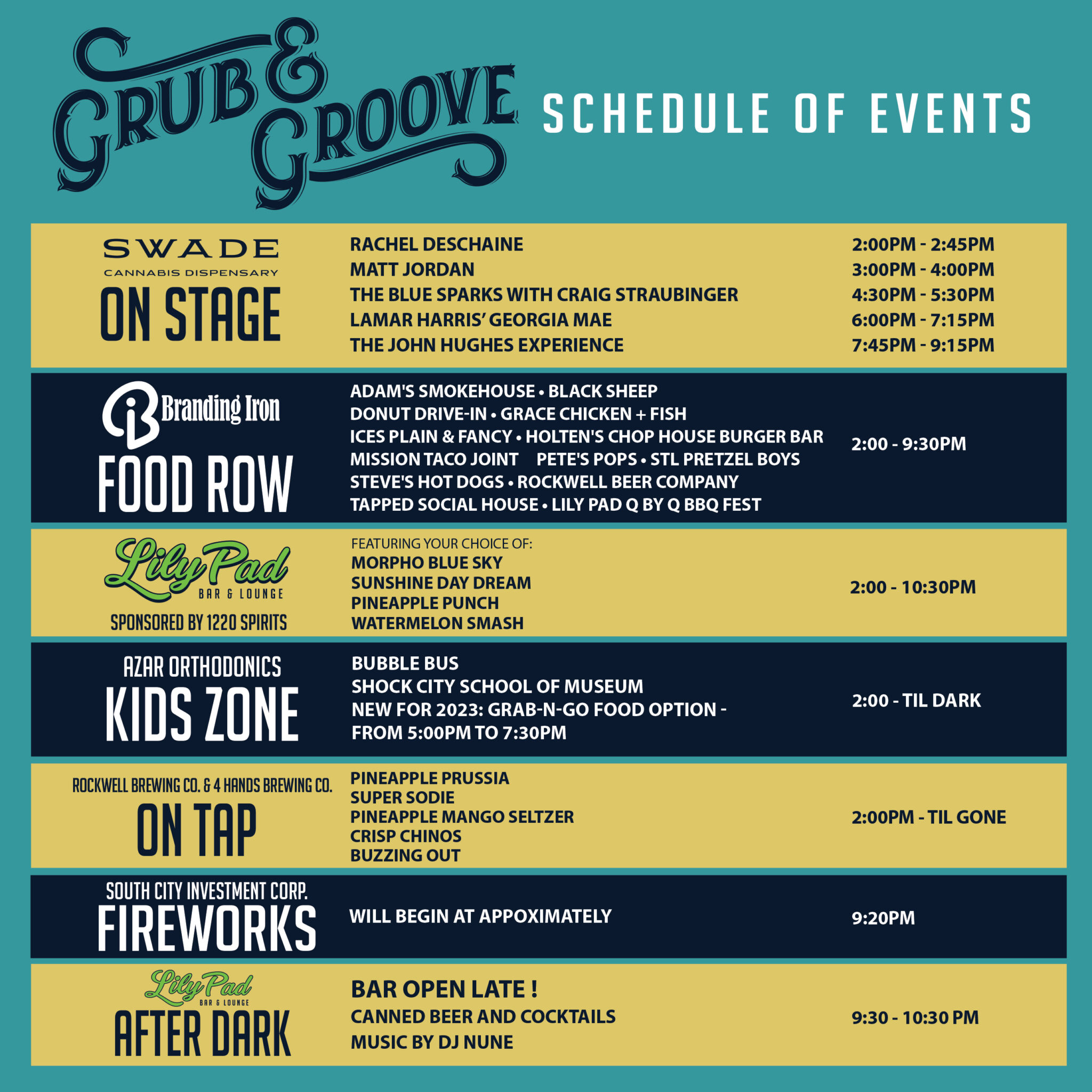 Grub And Groove - August 12th in Francis Park, STL